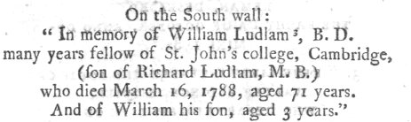 Astronomy in Leicestershire - William Ludlam